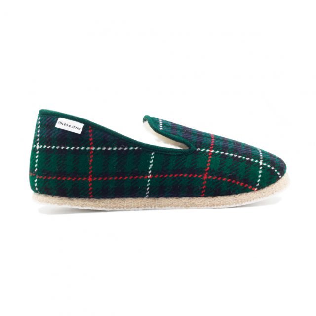 Charentaises Jules & Jenn vert écossais | Nos coups de coeur