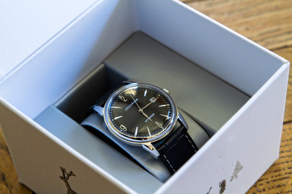 montre bracelet double tour cuir louis pion